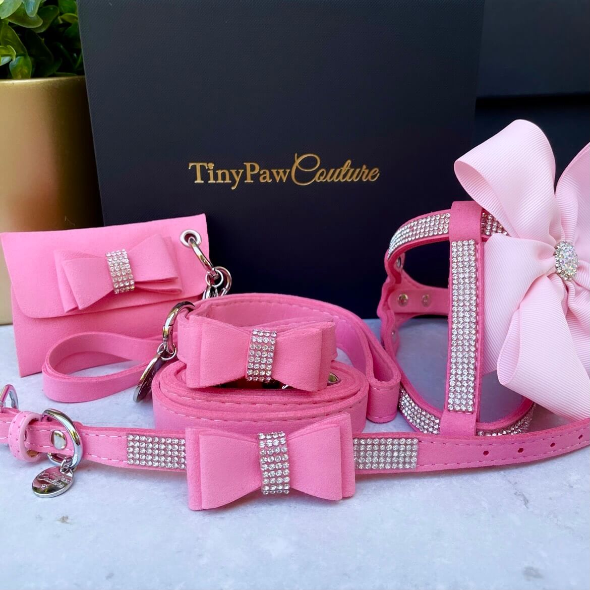 Diamante Pretty in Pink Set – tinypawcouture
