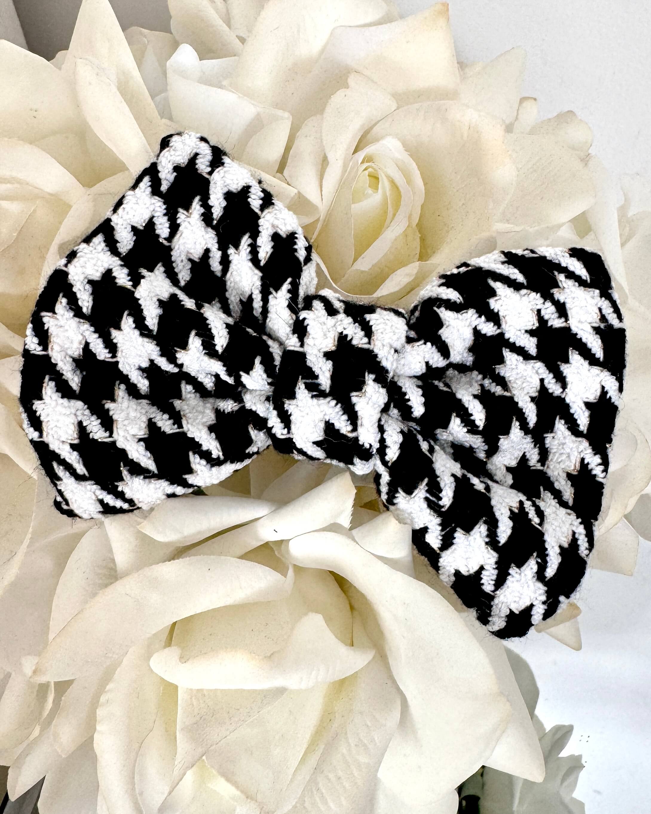 Little Luxe Houndstooth Bow – tinypawcouture