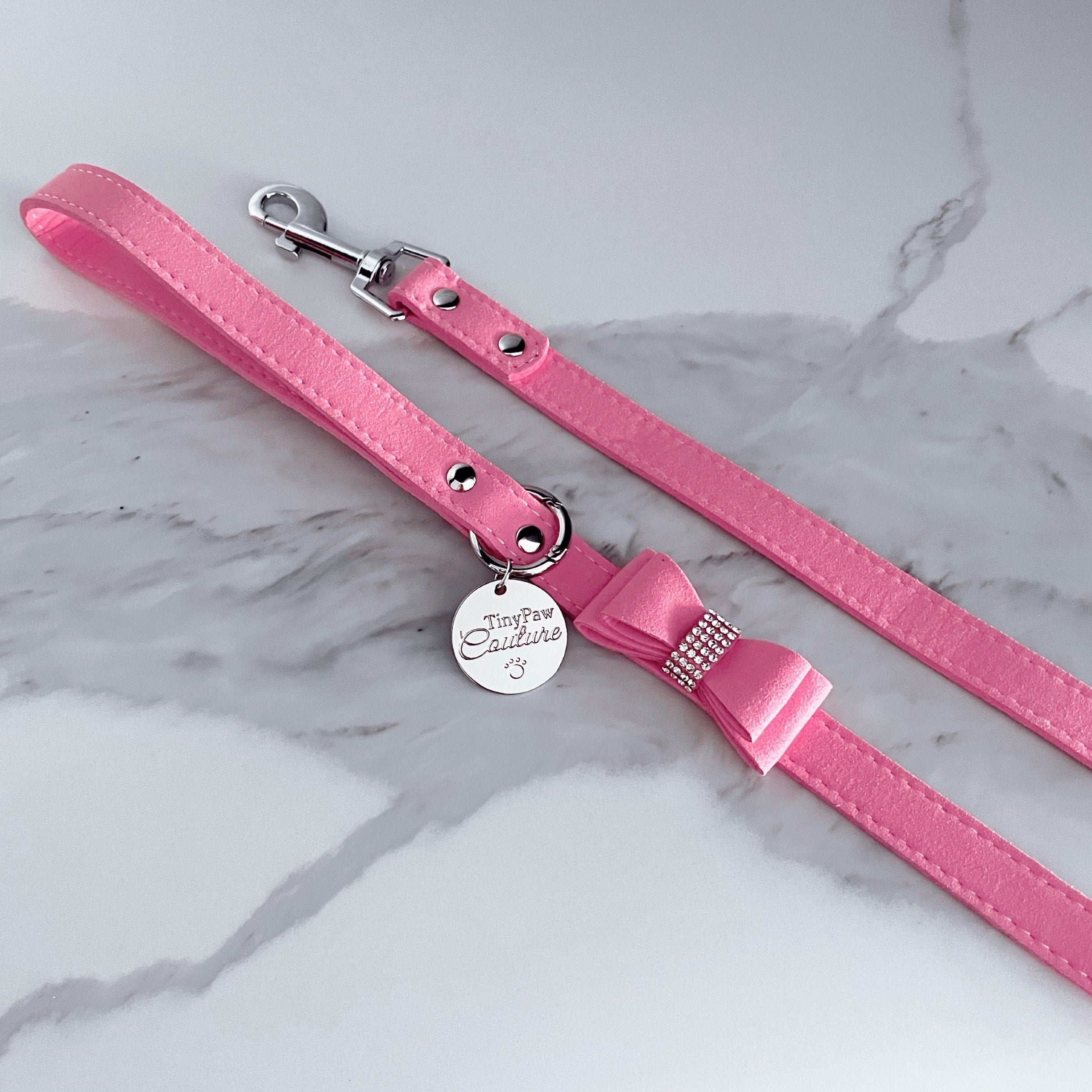Diamante Pretty in Pink Lead – tinypawcouture